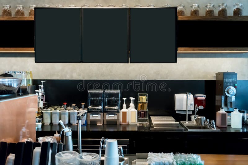 Behind the coffee bar stock photo. Image of coffeehouse - 97328770