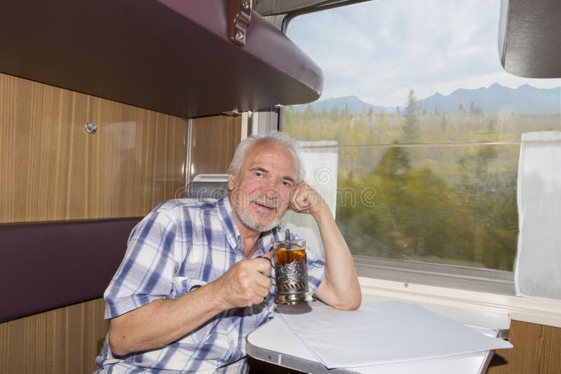 Behind a Cup of Tea in a Train Stock Image - Image of passenger, road ...