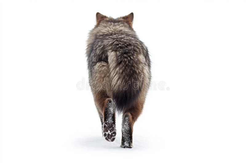 Rear View of Dire Wolf Walking Away, Tail Visible and Full Body ...