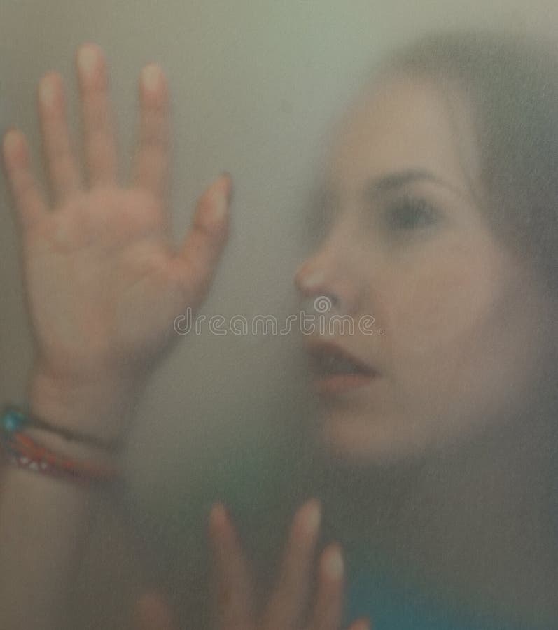 Behind glass stock image. Image of palm, contour, imprint - 10961939