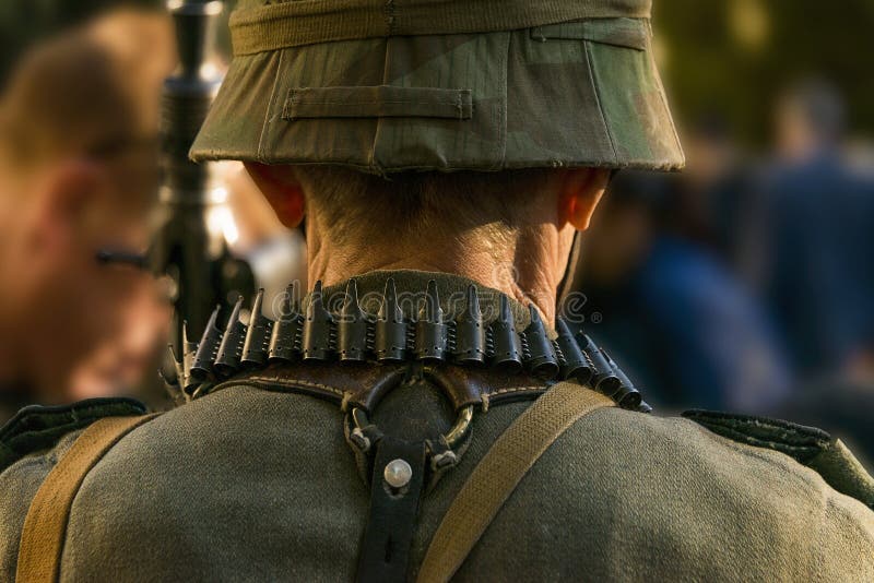 Behind the Machine gunner stock image. Image of steel - 132026095