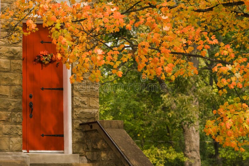 Behind the Red Door stock image. Image of church, vintage - 26576467