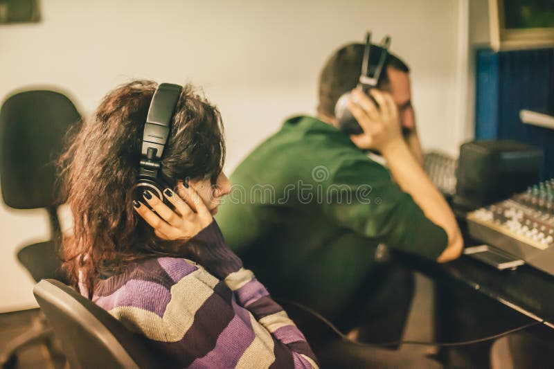 Behind the Scene. Film Crew in Studio for Film Montage Stock Photo ...