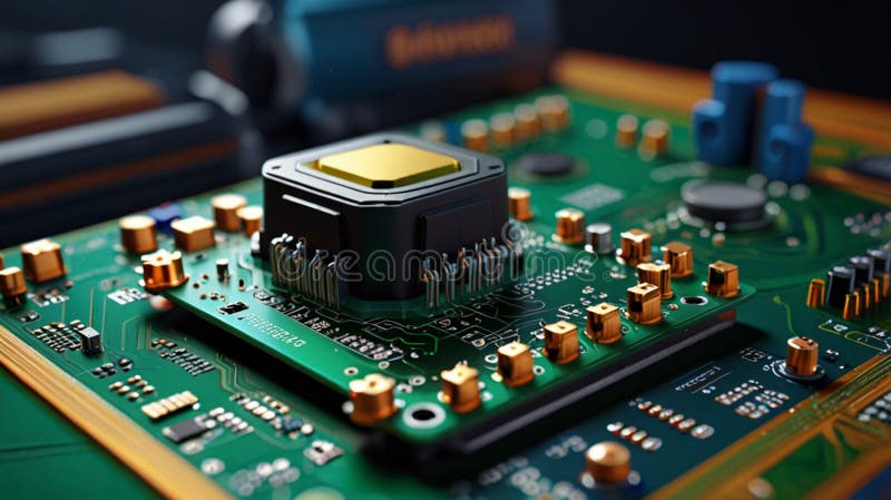 Behind the Scenes: a Glimpse into PCB Assembly Stock Illustration ...