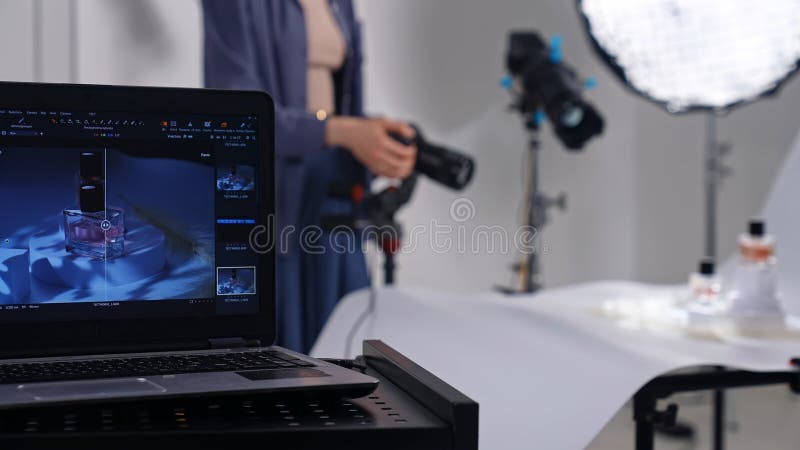 Behind the Scenes Look at Professional Product Photography Setup Stock ...