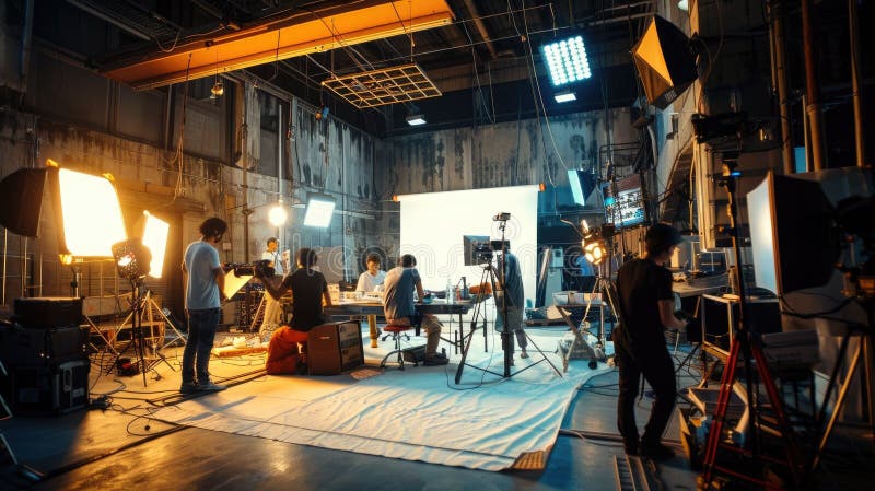 Behind the Scenes of a Photoshoot in a Studio AIG535 Stock Photo ...