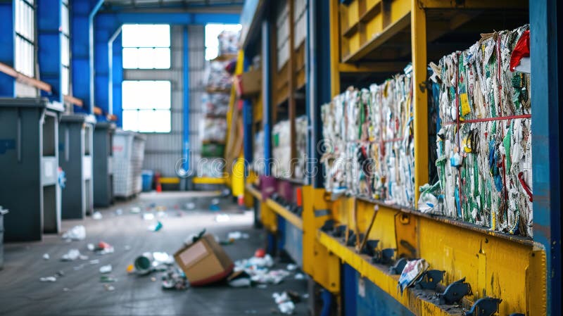 Behind the Scenes of Recycling Stock Illustration - Illustration of ...