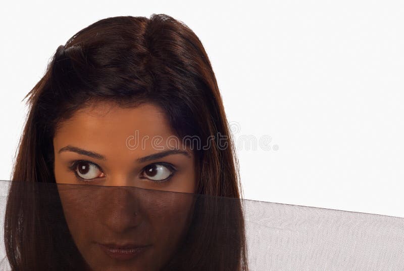 Behind the veil stock photo. Image of isolated, ethnic - 17031612