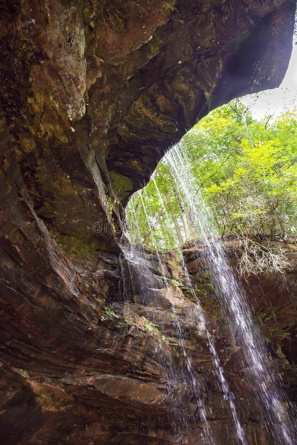 Backside of Northrup Falls stock photo. Image of state - 158599464