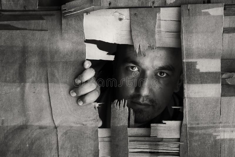 Behind the wall stock image. Image of portrait, wall - 26336505