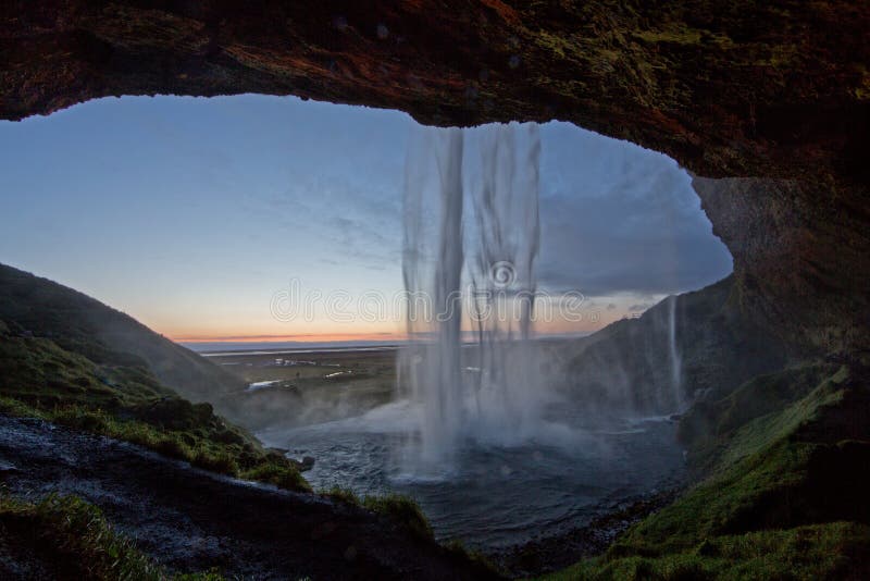 Behind the Waterfall stock photo. Image of waterfall - 17051250