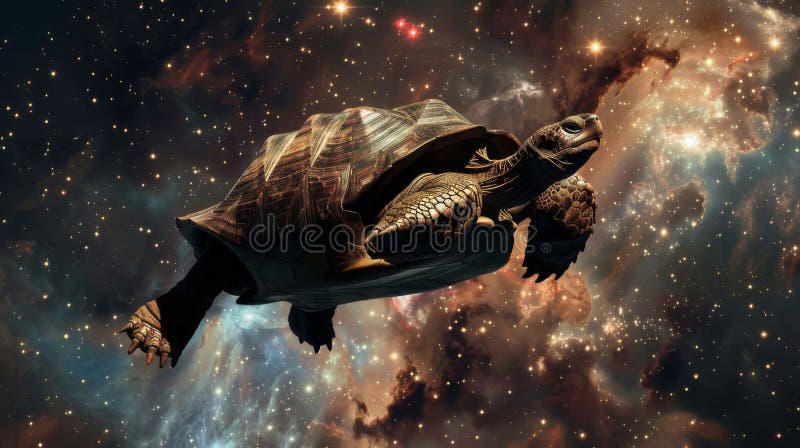 "Cosmic Odyssey: Majestic Turtle Drifting through the Vast Expanse ...