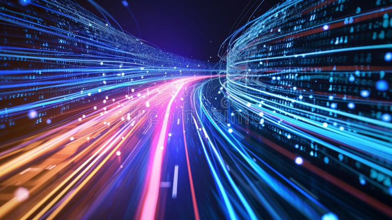 Velocity Unleashed: High-Speed Communication Brilliance Stock ...