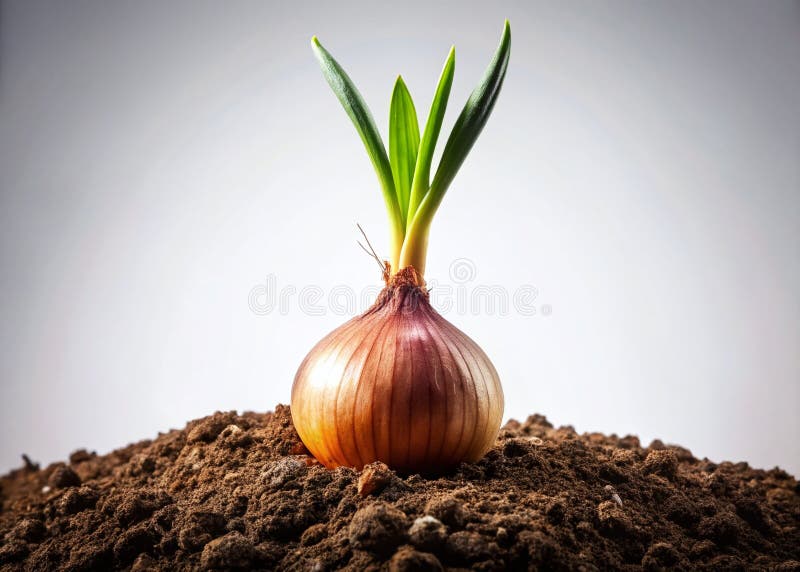 Unbelievable Optical Illusion a Massive Onion Emerging from Soil ...