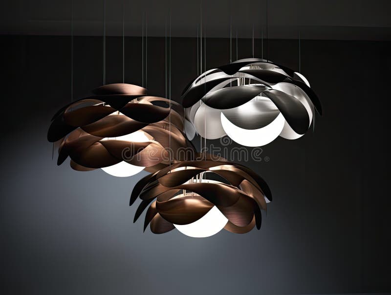 Atmospheric Kinetic Pendant Lamp Installation (AI Generated) Stock ...