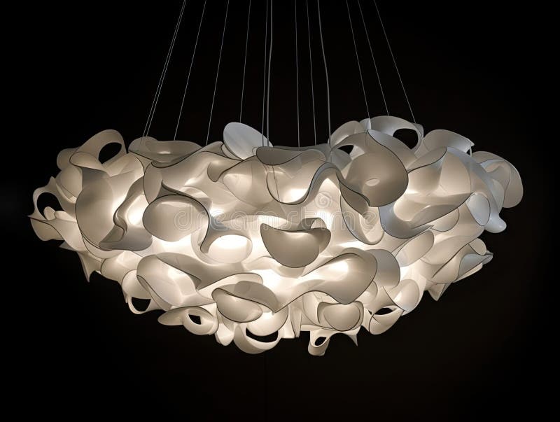 Atmospheric Kinetic Pendant Lamp Installation (AI Generated) Stock ...