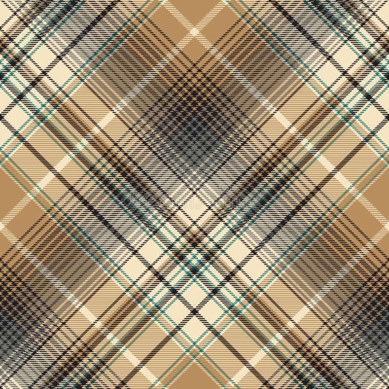 Beige Abstract Plaid Seamless Pattern Stock Vector - Illustration of ...