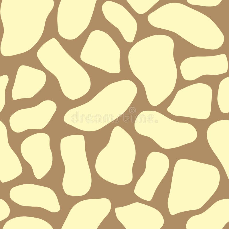 Beige Abstract Spots on a Brown Background. Seamless Pattern. Hand ...