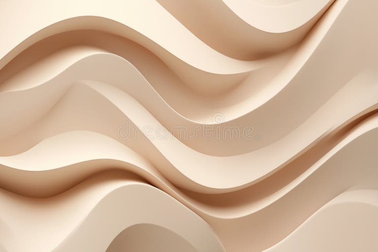 Beige Abstract Waves Flowing Smoothly Creating Elegant Pattern Stock ...