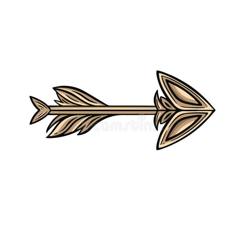 Beige Arrow Next Symbol in Retro Style Stock Vector - Illustration of ...