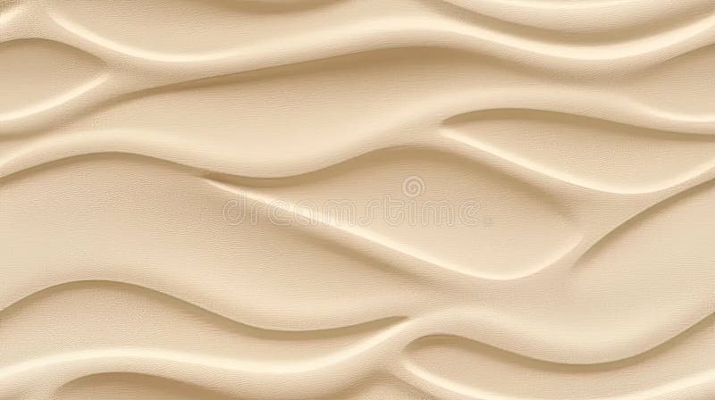 Beige Artificial Leather with Realistic Waves and Folds, Based on PVC ...