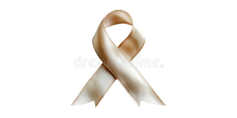 Beige Awareness Ribbon Isolated on Transparent Background Stock Image ...