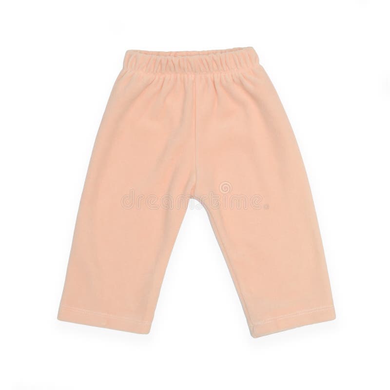 Beige Baby Pants Isolated on White Stock Photo - Image of fashionable ...