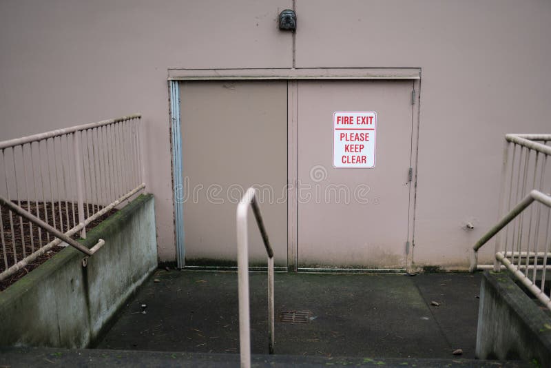 Emergency Backdoor of the Business Stock Image - Image of backdoor ...
