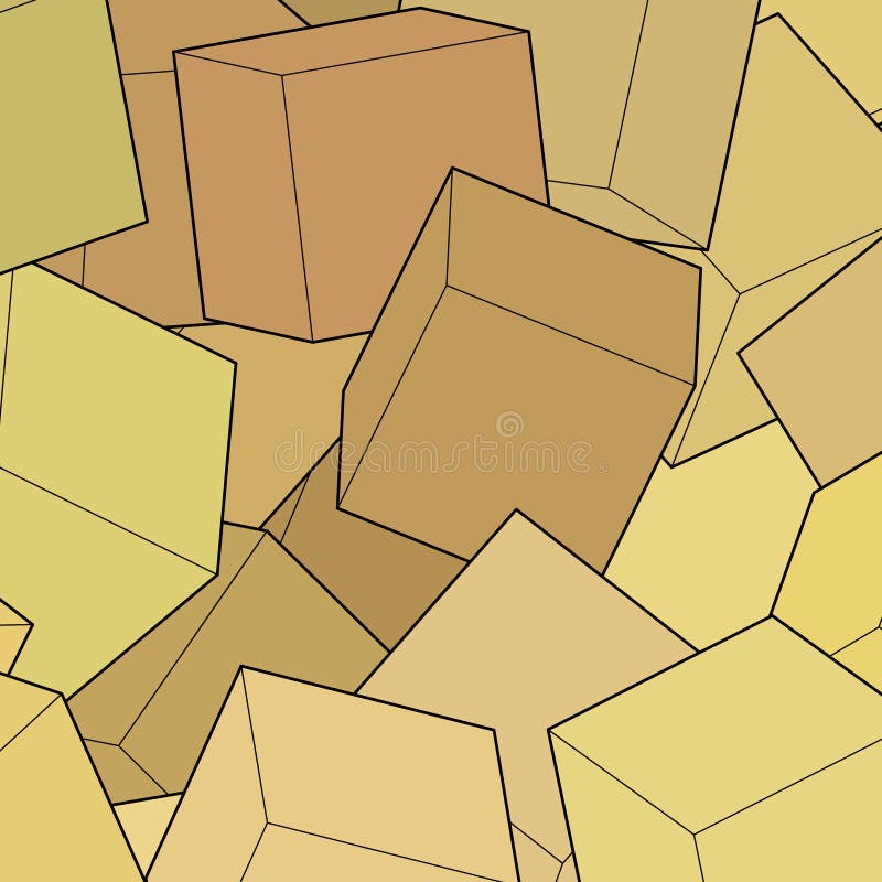 Beige Background from Cubes. Design Element. Vector Template. Eps 10 Stock Illustration ...
