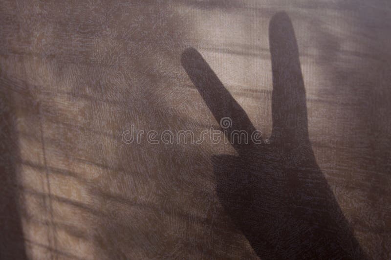 On a Beige Background, a Gesture of Two Fingers Stock Image - Image of ...