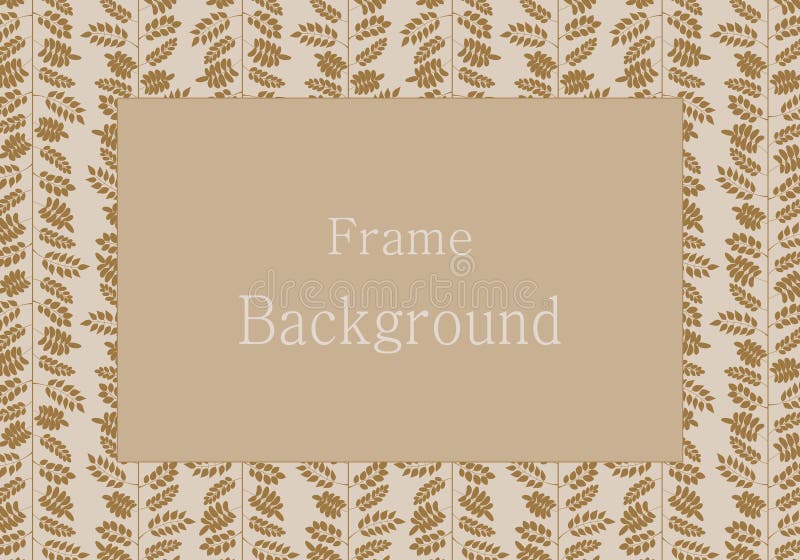 Beige Background with Gold Leaves, Autumn Frame. Stock Vector ...