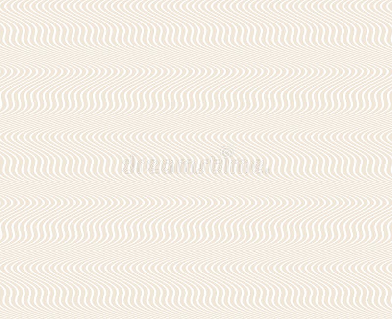 Beige Background with White Wavy Lines, Technical Symmetrical Pattern ...