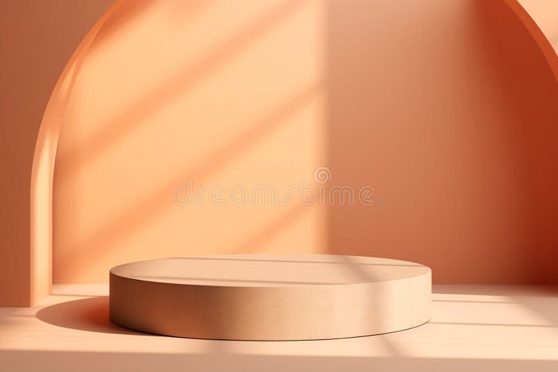 Beige Backgrounds for Product Display. Generative AI Stock Illustration ...