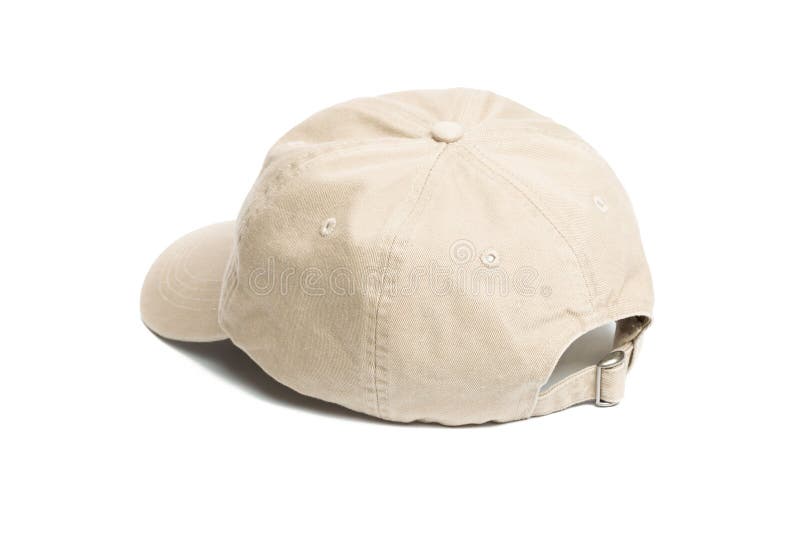 Beige Baseball Cap or Working Peaked Cap. Isolated on a White ...