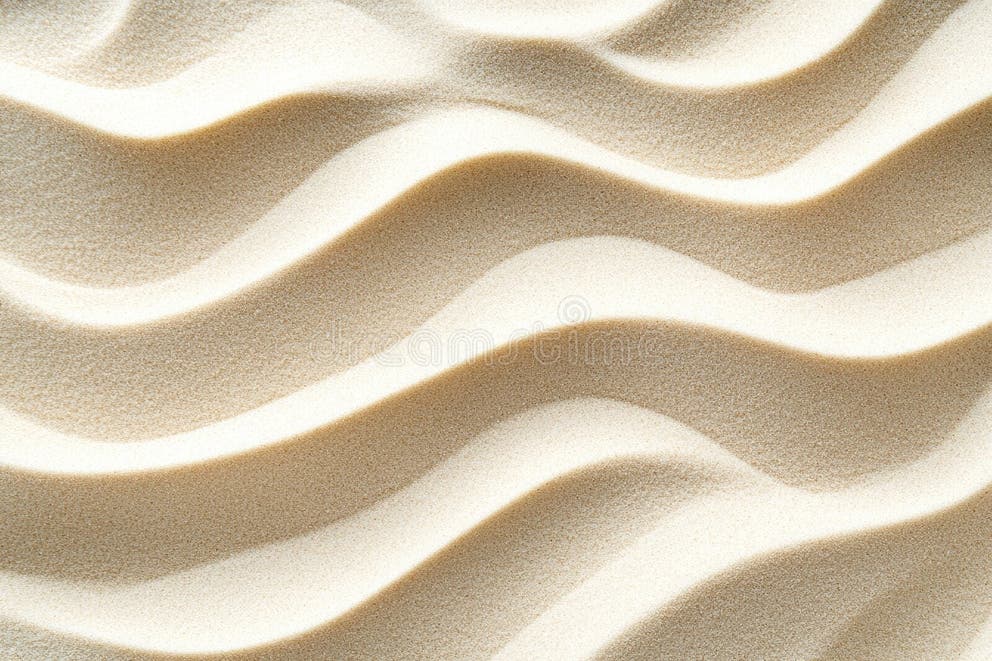 Beige Beach Sand with a Natural Wavy Pattern Stock Illustration ...