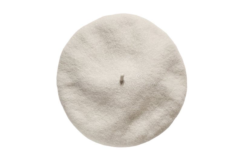 Beige beret isolated stock image. Image of fashionable - 80624309