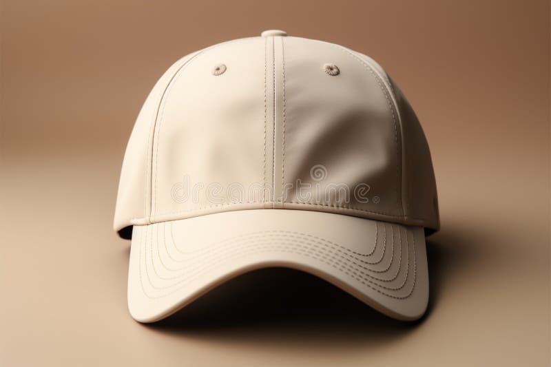 Beige Blank Cap on Beige Backdrop, Ideal for Text or Logo Stock ...