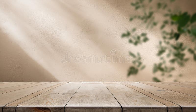 Beige Blank Concrete Wall Mockup. Product Display Montage Concept Stock ...