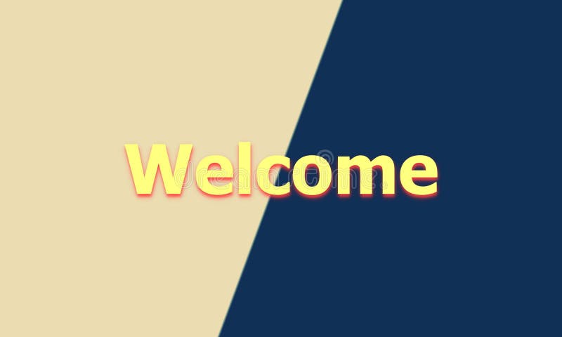 Beige and Blue Background and WELCOME Text Stock Illustration ...