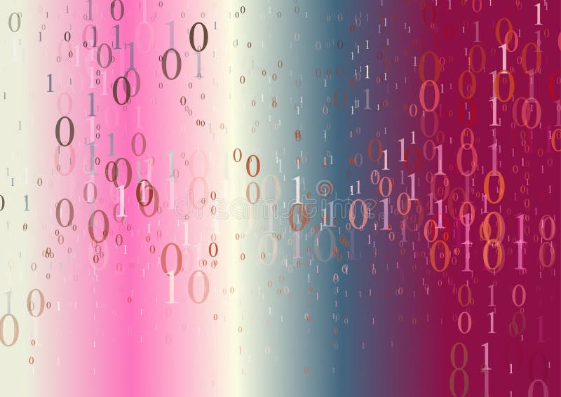 Beige Blue and Pink Gradient Binary Numbers Background Beautiful ...
