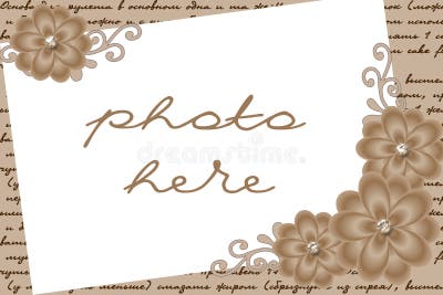 Beige border for picture stock illustration. Illustration of spotted ...