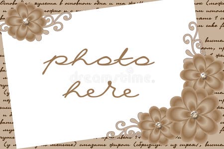Beige border for picture stock illustration. Illustration of spotted ...
