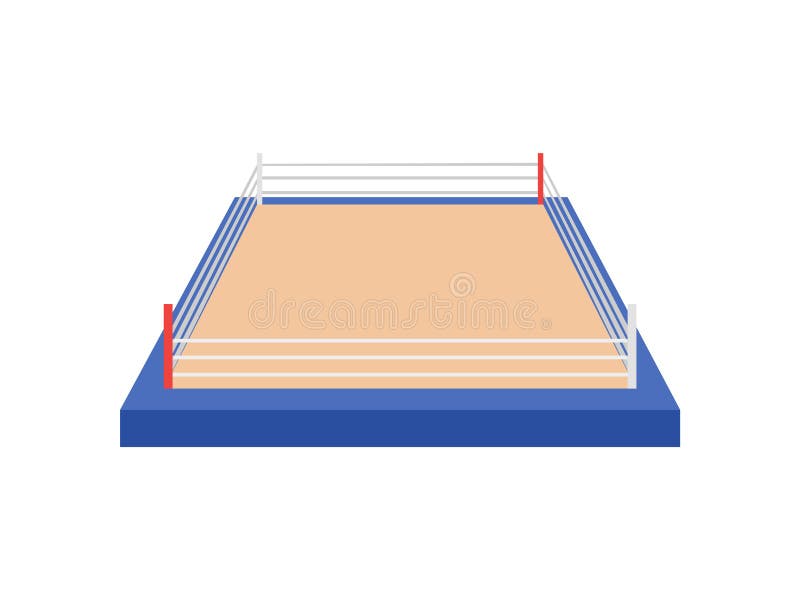 Boxing Ring. View from Above. Vector Illustration on White Background ...