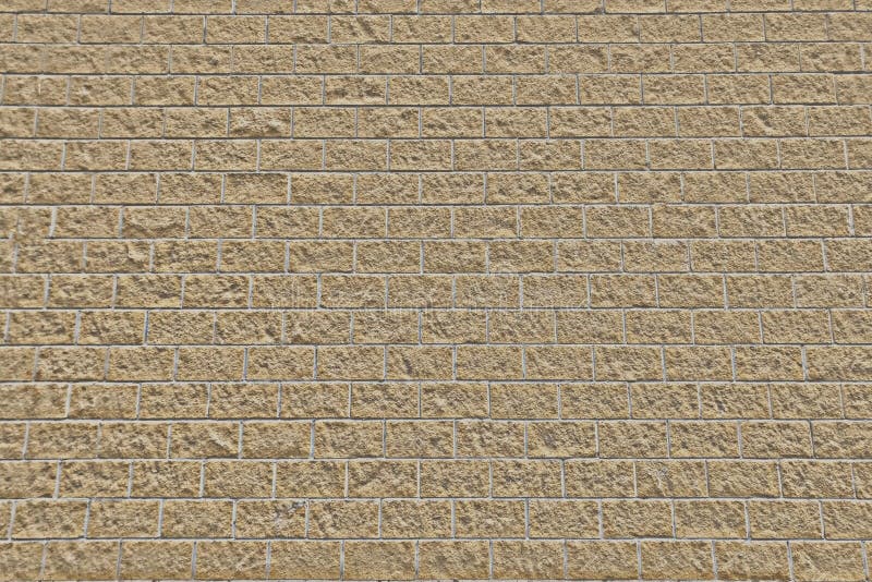 Beige Brick Wall Texture. Rough Masonry of Stone Blocks Stock Photo ...