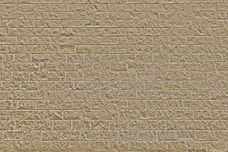 Beige Brick Wall Texture. Rough Masonry of Stone Blocks Stock Photo ...