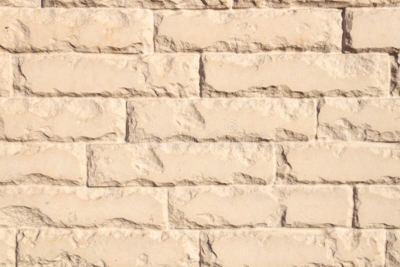 Beige Brickwork with Hidden Bricks Stock Image - Image of pattern ...