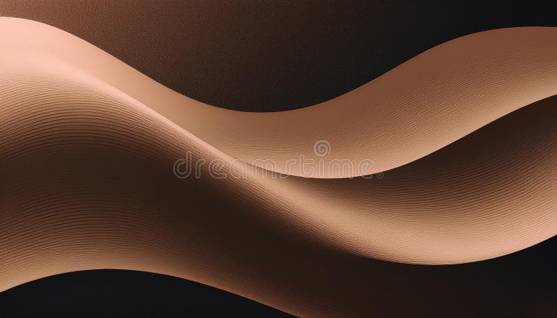 Beige Brown Color Gradient Wave on Dark Background Grainy Texture ...