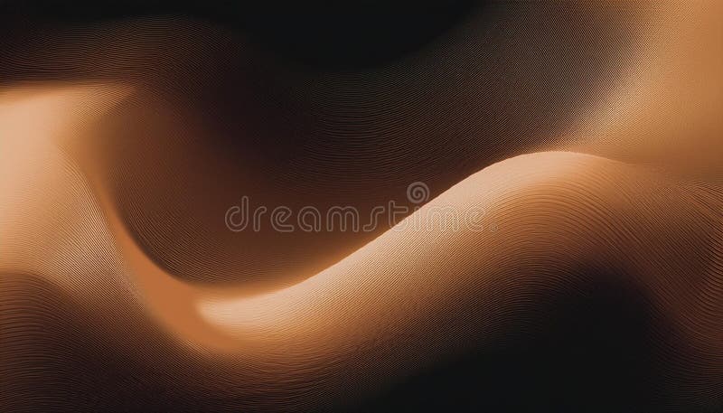 Beige Brown Color Gradient Wave on Dark Background Grainy Texture ...
