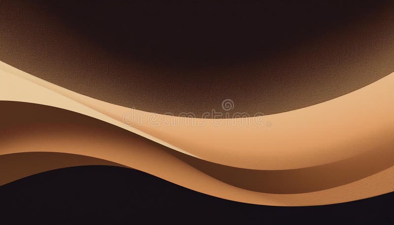 Beige Brown Color Gradient Wave on Dark Background Grainy Texture ...
