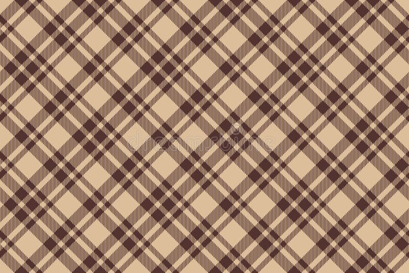 Beige Brown Diagonal Check Plaid Seamless Background Stock Vector ...